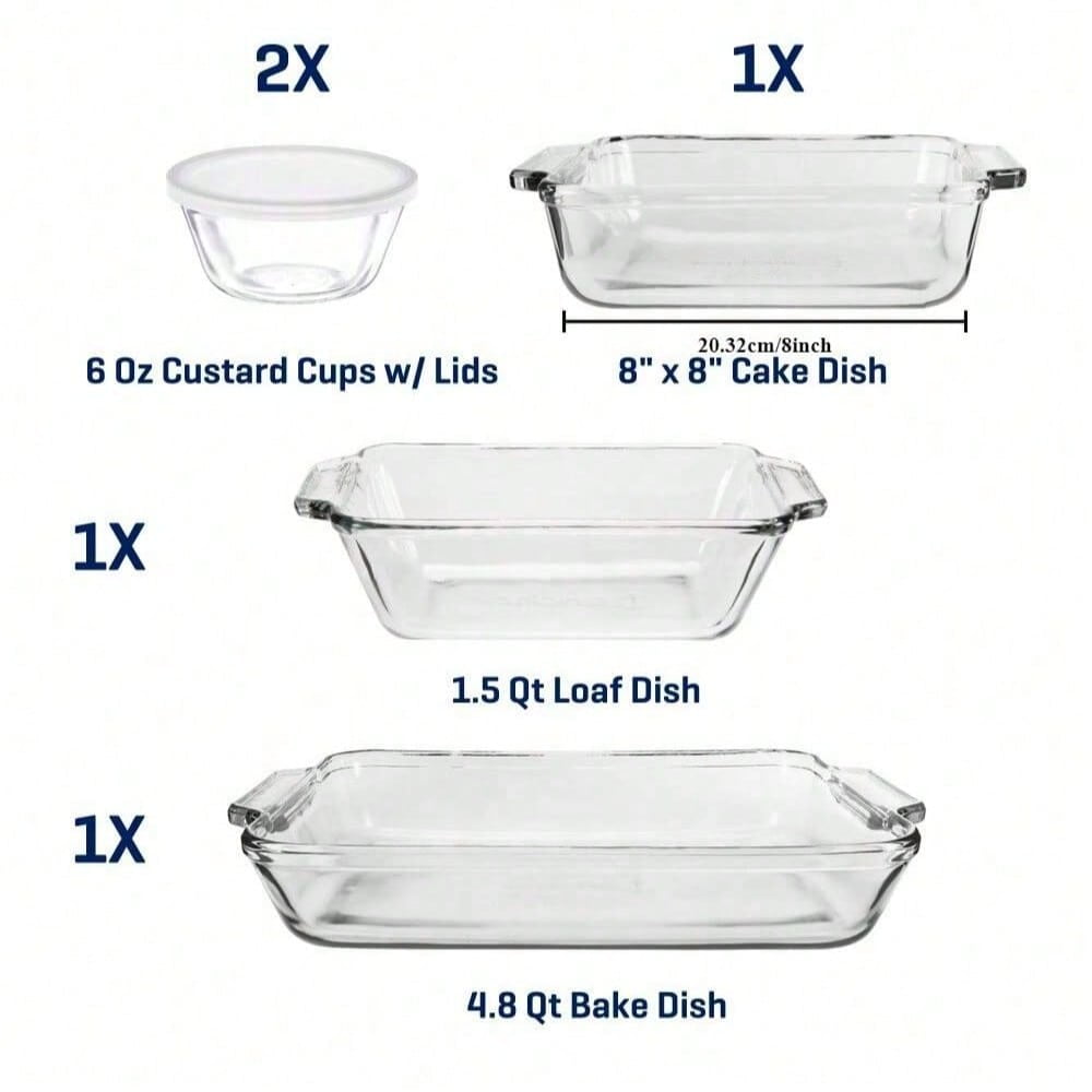 7-Piece Glass Baking Tray Set - Walmart.com