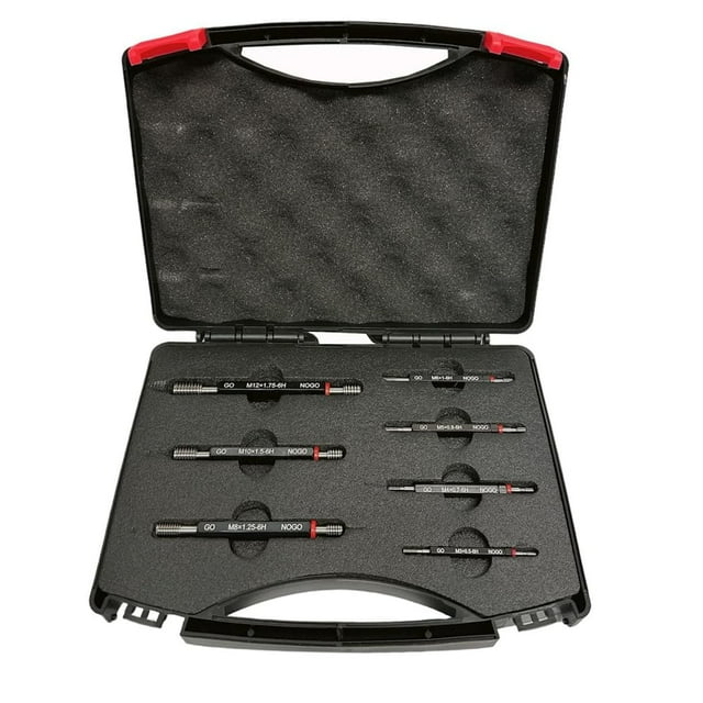 7 Piece H6 Metric Thread Plug GAGE Set Go-NoGo X Tolerance Gauge ...