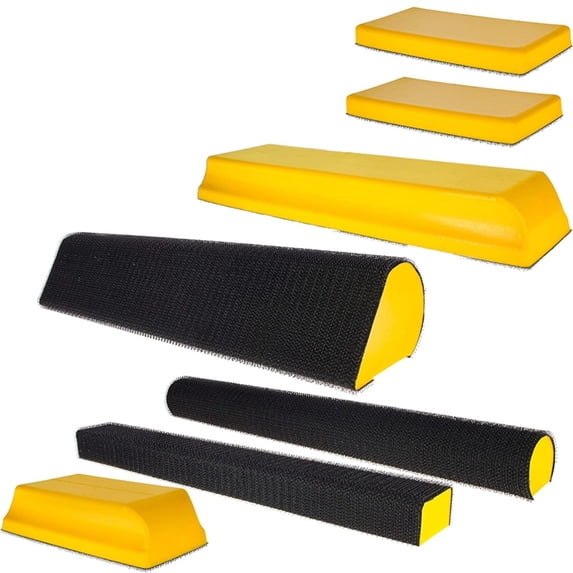 7-Piece Hand Sanding Block Set, Handheld Hook & Loop Sander Pads ...