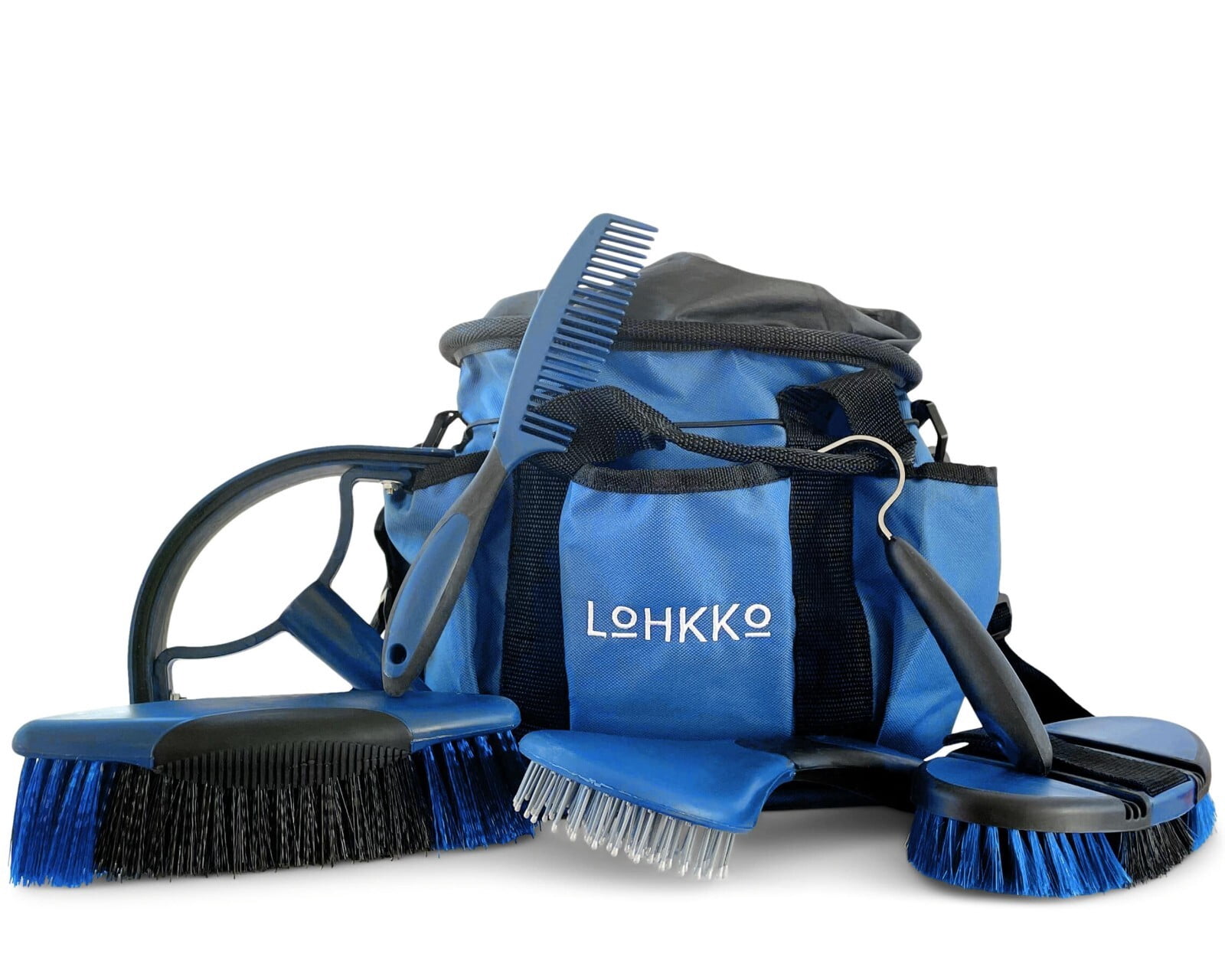 7-Piece Horse Grooming Kit | Soft Finishing Brush, Hoof Pick, Scraper ...
