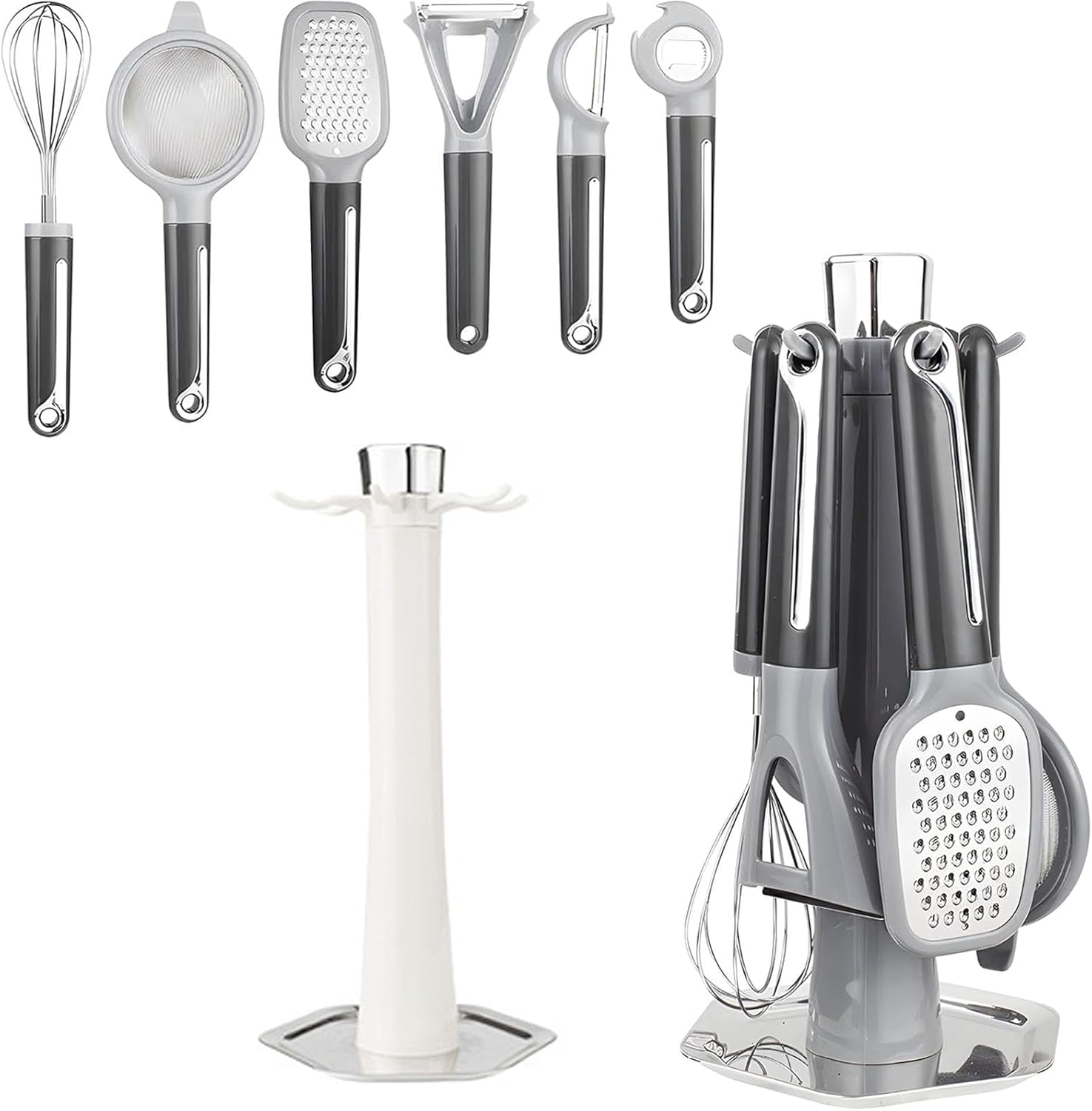 7-Piece Kitchen Gadget Set,Stainless Steel Cooking Utensils Set with ...