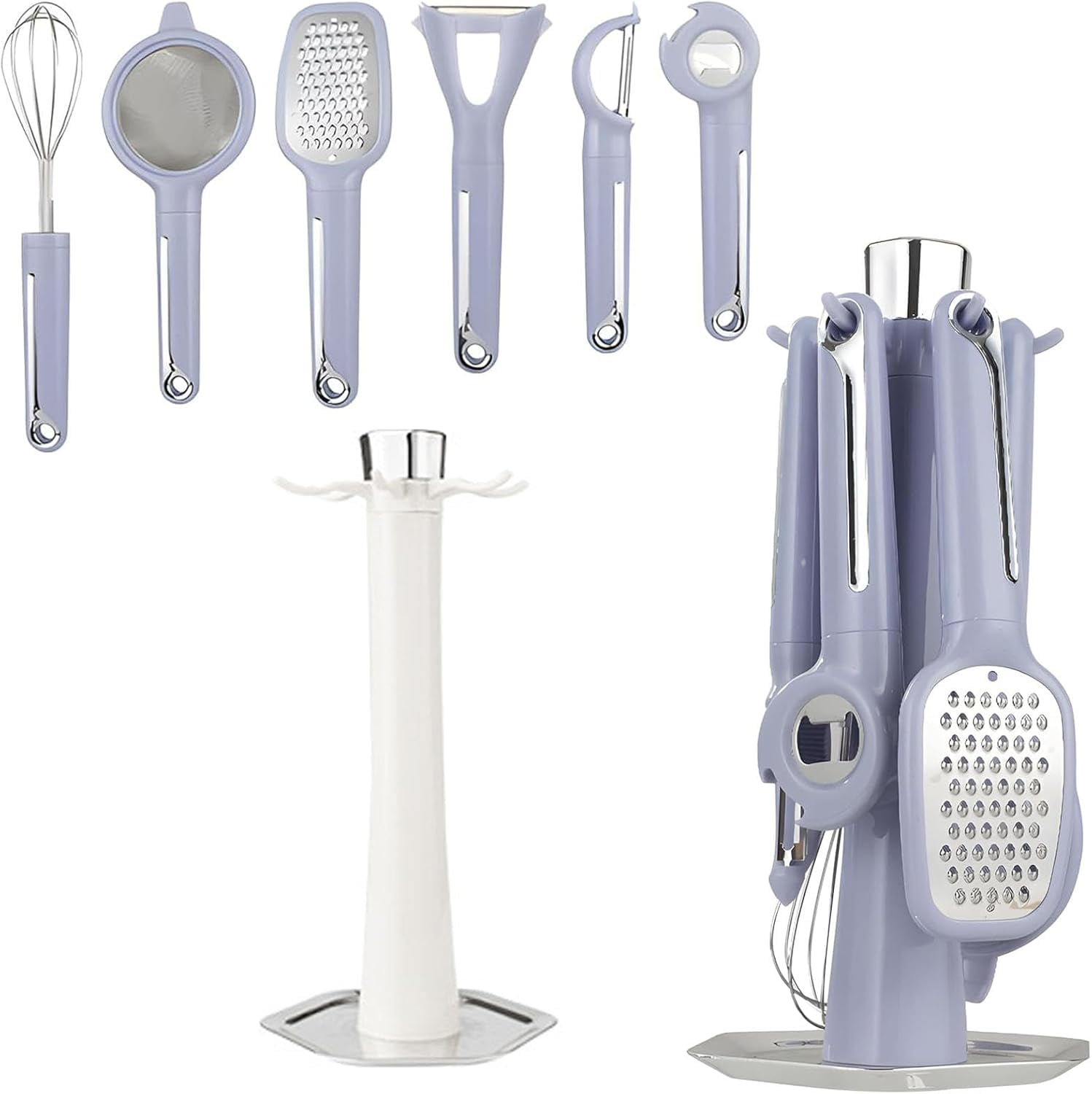7-Piece Kitchen Gadget Set,Stainless Steel Cooking Utensils Set with ...