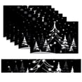 7 Piece Linen Table Runner and Placemats Set, Christmas Tree Lights ...