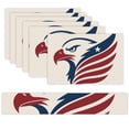 7 Piece Linen Table Runner and Placemats Set, Eagle Head Flag Wing ...