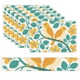 7 Piece Linen Table Runner and Placemats Set, Folk Art Birds On ...