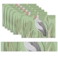 7 Piece Linen Table Runner and Placemats Set, Shoebill Stork Swamp ...