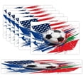 7 Piece Linen Table Runner and Placemats Set, Soccer American Flag ...