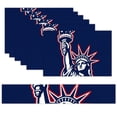 7 Piece Linen Table Runner and Placemats Set, Statue Of Liberty Head ...