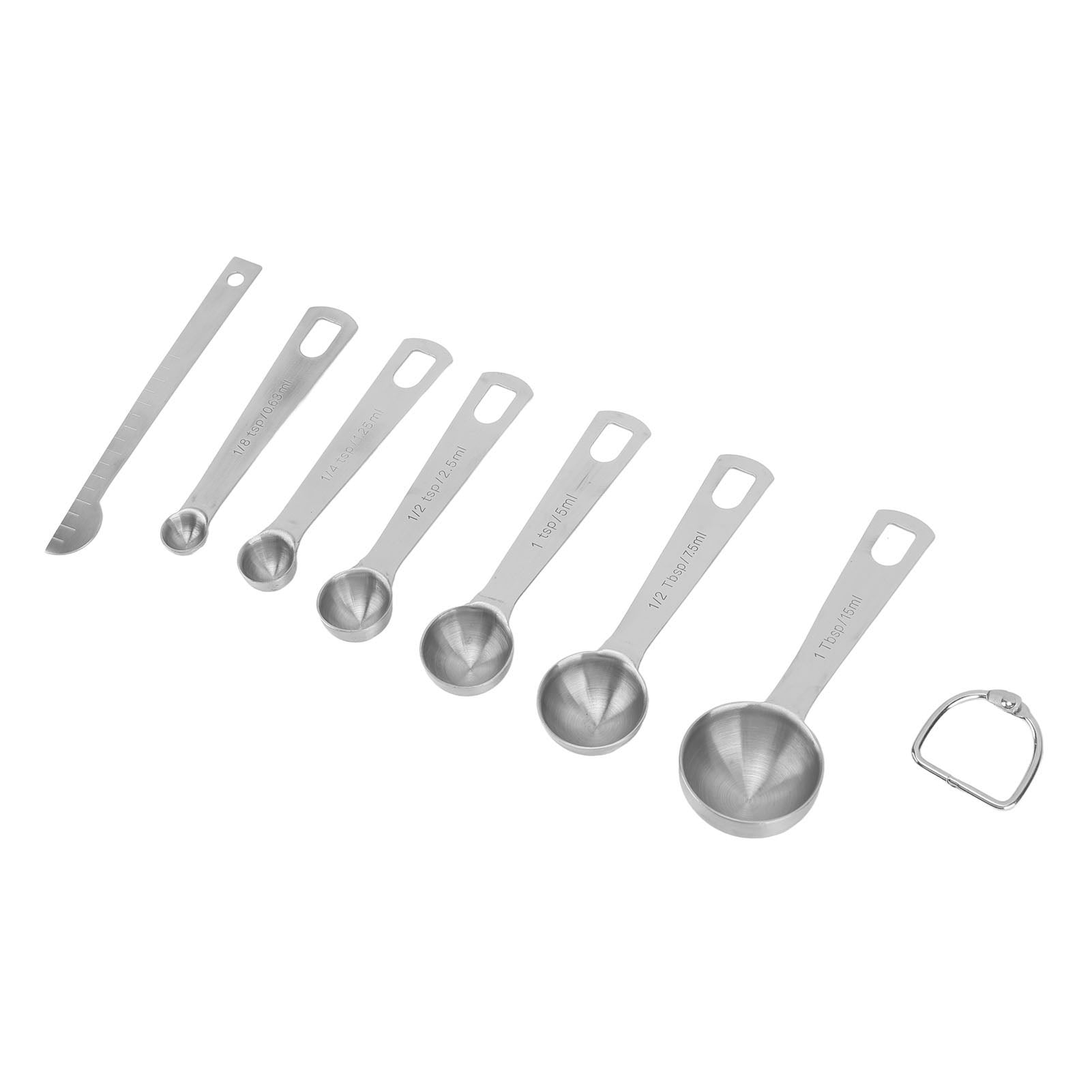 7-Piece Measuring Spoons Set with Leveler, Stainless Steel Baking ...