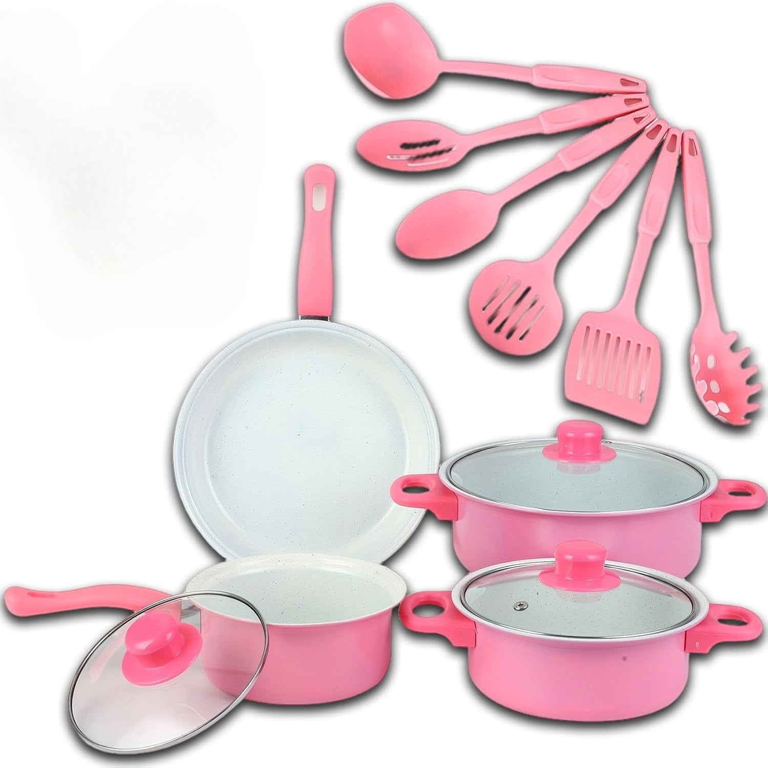 7-Piece Non-Stick Aluminum Cookware Set - Pots and Pans, Pot & Pan Sets ...