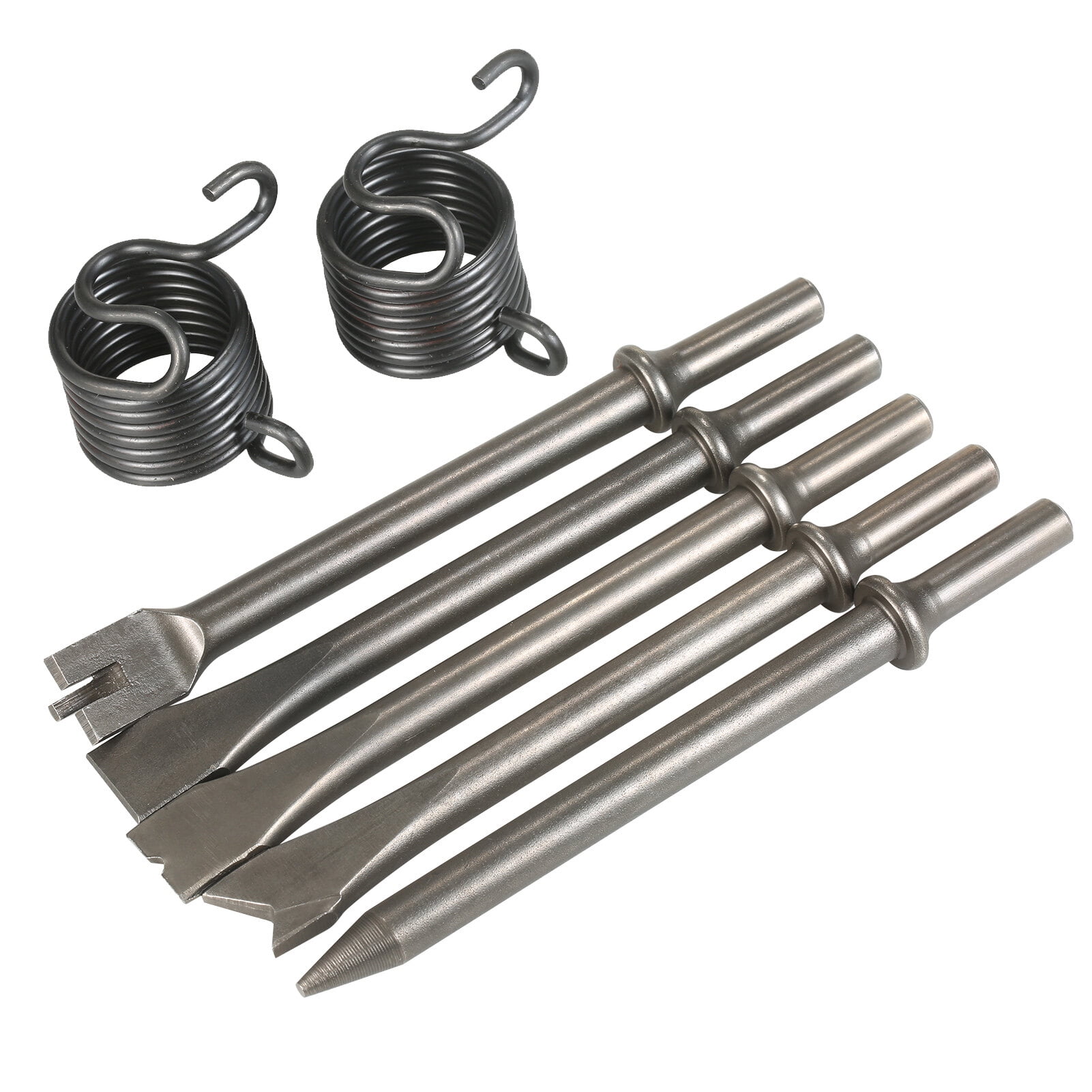7-Piece Pneumatic Chisel Set Heavy Duty Air Hammer Punch Chisel Bits for Chipping Brick Stone ...