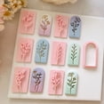 7-Piece Pressed Leaf Earring Molds Set - Flexible Silicone Jewelry ...