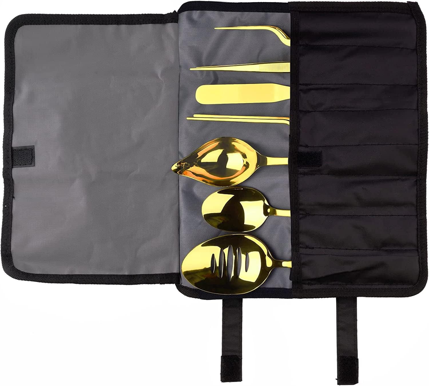 7 Piece Professional Chef Plating Kit, Gold Stainless Steel Culinary ...