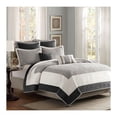 7 Piece Quilt Set - Traditional Medallion Design - Beige or Black ...