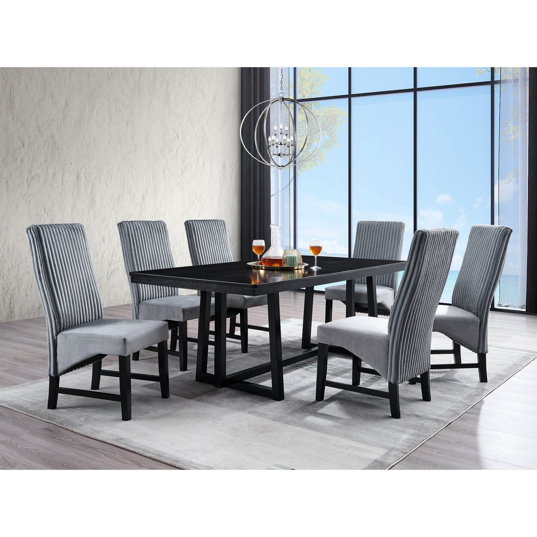 7-Piece Rectangular Dining Set | Great for Both Small and Big Groups ...