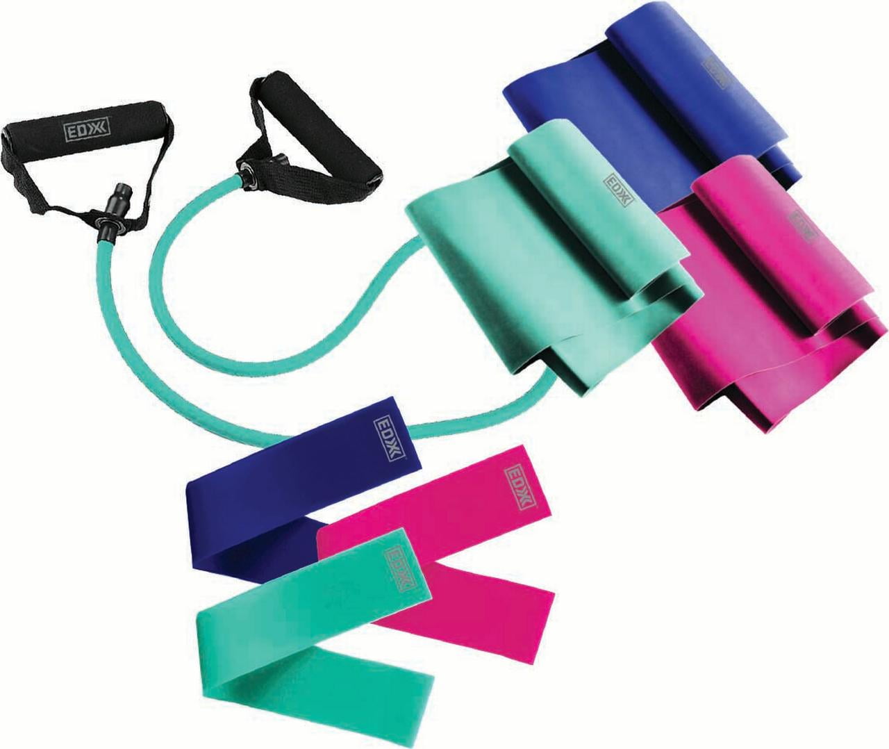 EDX 7 Piece Resistance Band Kit, Strength Training, Physical Therapy ...