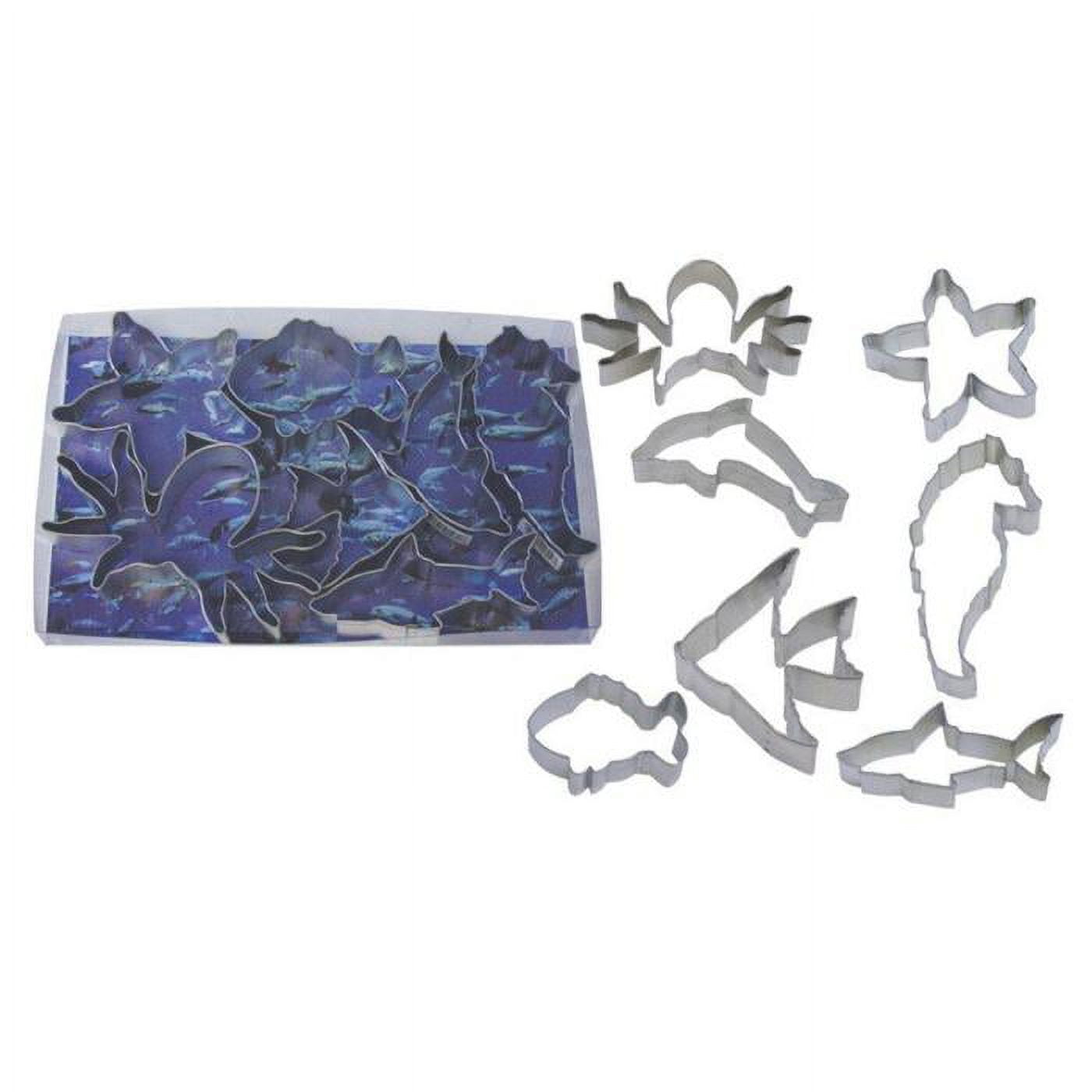 7 Piece Set | Aquamarine Ocean Fish Metal Cookie Cutters - Walmart.com