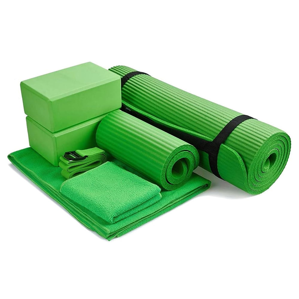 7-Piece Set, Include Yoga Mat with Carrying Strap, 2 Yoga Blocks, Yoga ...