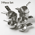 7 Piece Stainless Steel Measuring Cup Set, Nesting Dry and Liquid ...