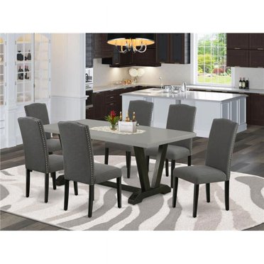 7 Piece Capri Kitchen Furniture Set - Mahogany & Dark Khaki - Walmart.com