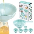 7-Piece Wide Mouth Funnel Set with Removable Filter Screen and Handle ...
