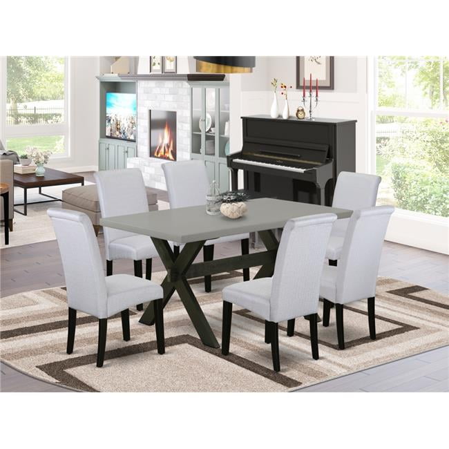 7 Piece X-Style Kitchen Dining Room Set - Gray & Cement - Walmart.com