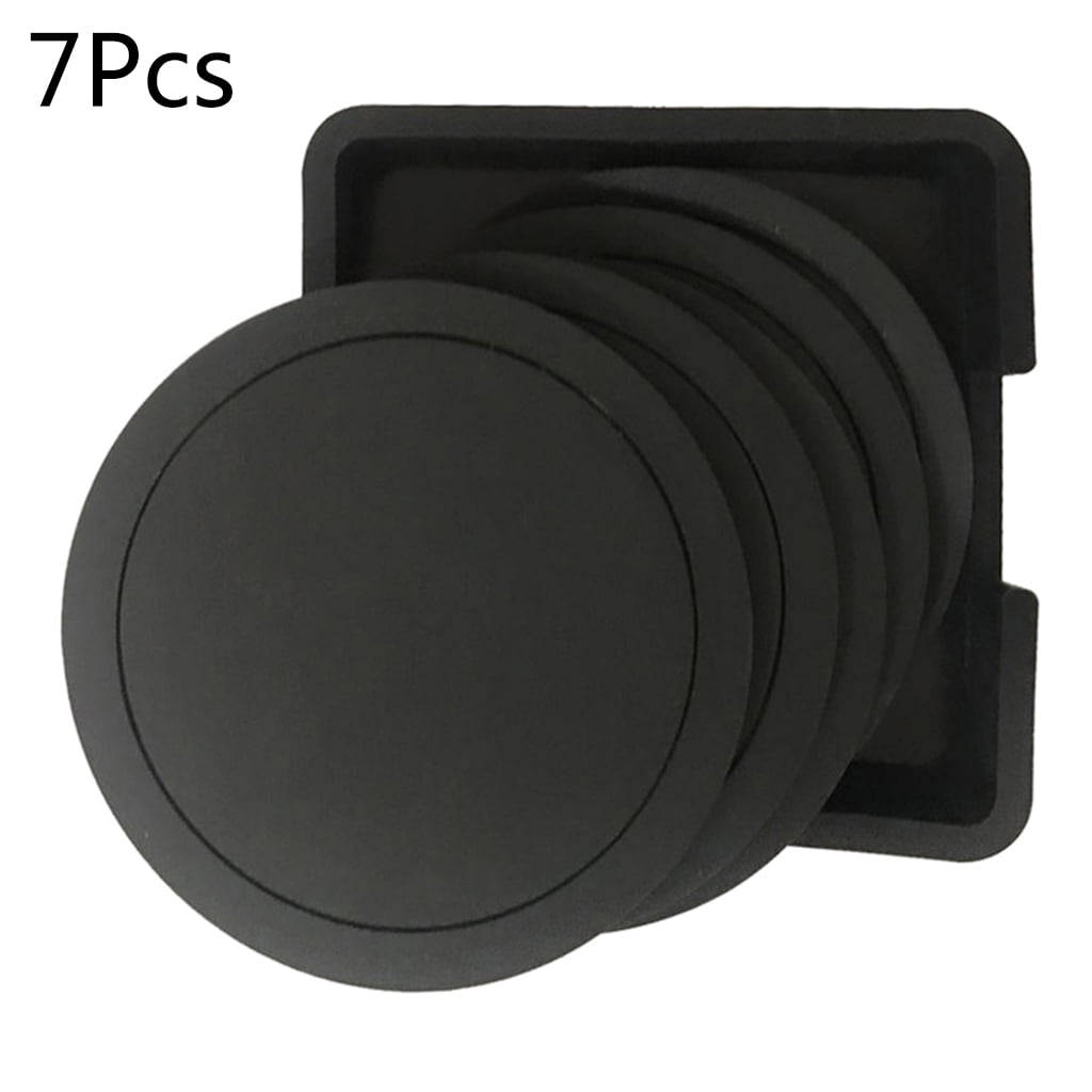 7 Pieces Antislip Silicone Drink Coaster Set Durable Home Kitchen ...