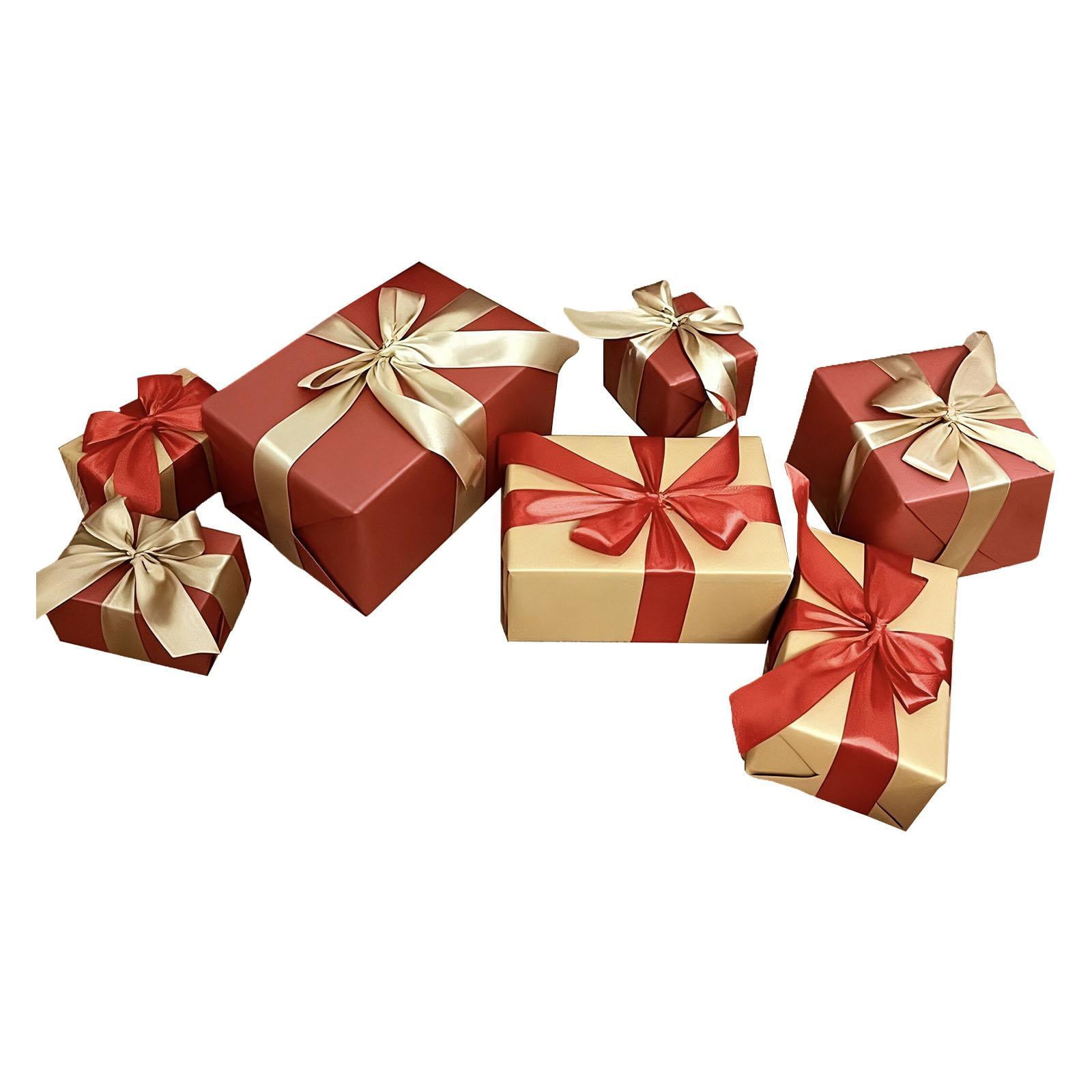 7 Pieces Christmas Box Gift Present Set Assorted Sizes Cardstock ...