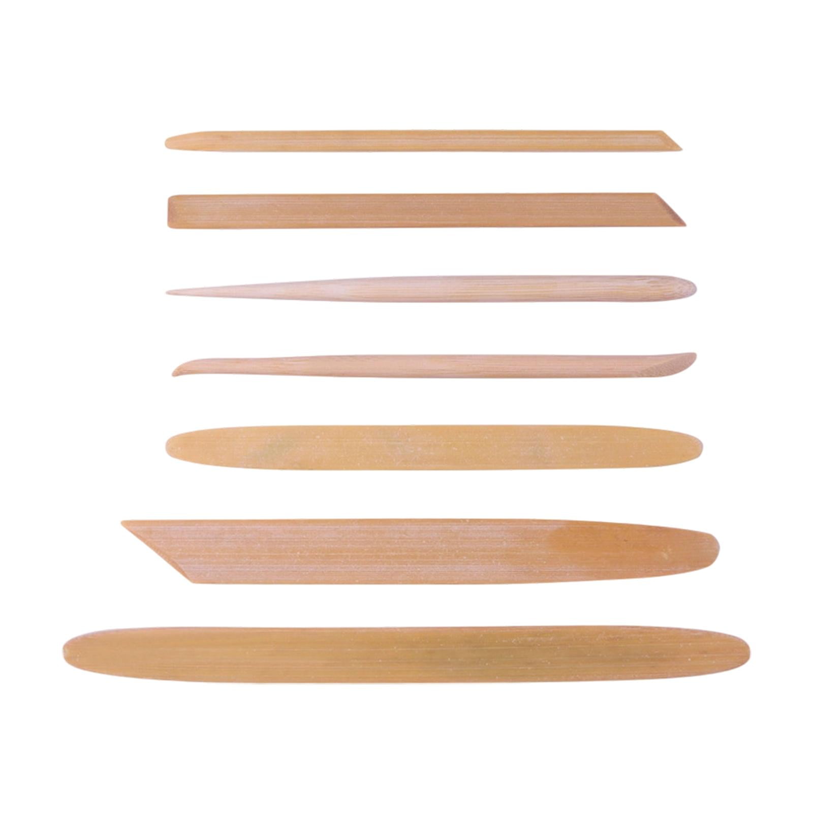 7 Pieces Clay Modeling Tool Wooden Carving Pen Set Bamboo Material for ...