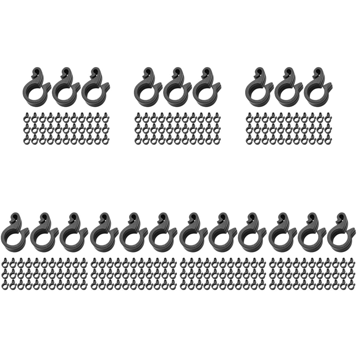 7 Pieces Drip Hose Drip Irrigation Pipe Clamp 3.50X2.00X1.40CM Black ...