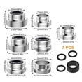 7 Pieces Faucet Adapter Kit, Brass Faucet Aerator Adapter Set, Male ...
