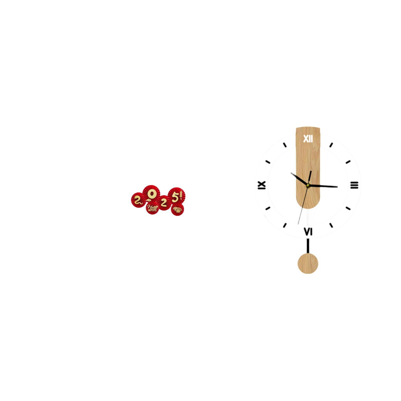 7 Pieces Festive Folding Fans Wall Clock Paper Ornament Large Size for ...