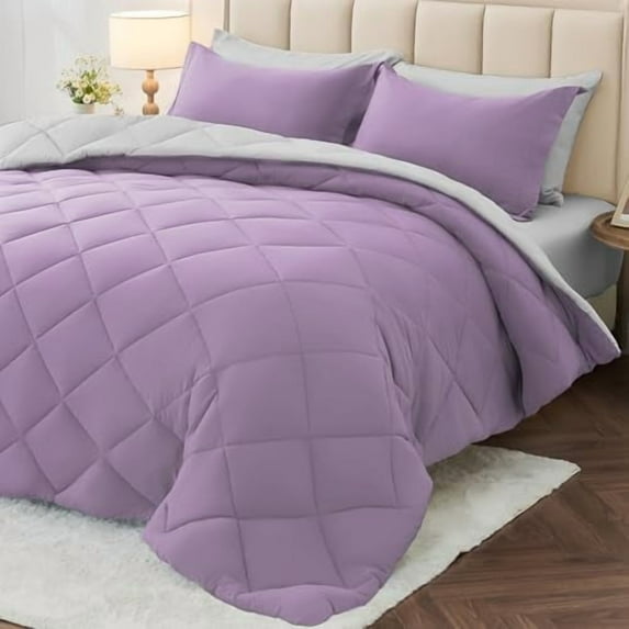 7 Pieces Full Comforter Set, Reversible Bed in a Bag Full Size, All ...