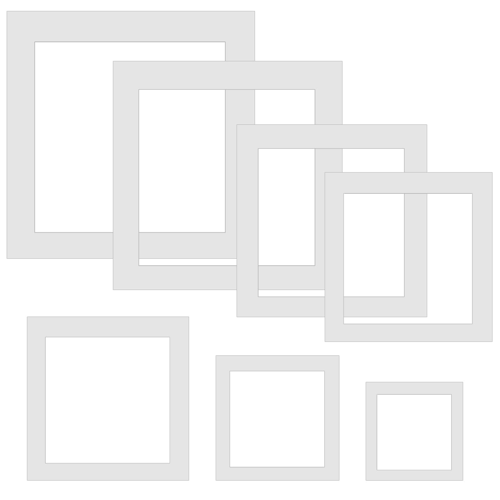 7 Pieces Large Square TSF6 Stencil for Painting on Reusable Plastic ...