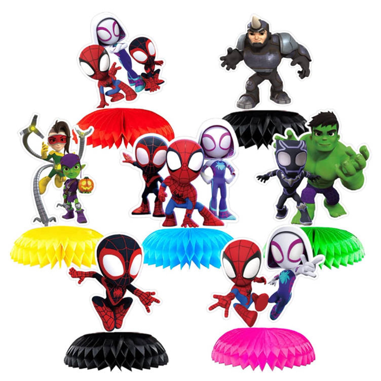7 Pieces Marvel Superheroes Themed Party Supplies: Dashing Cartoon ...