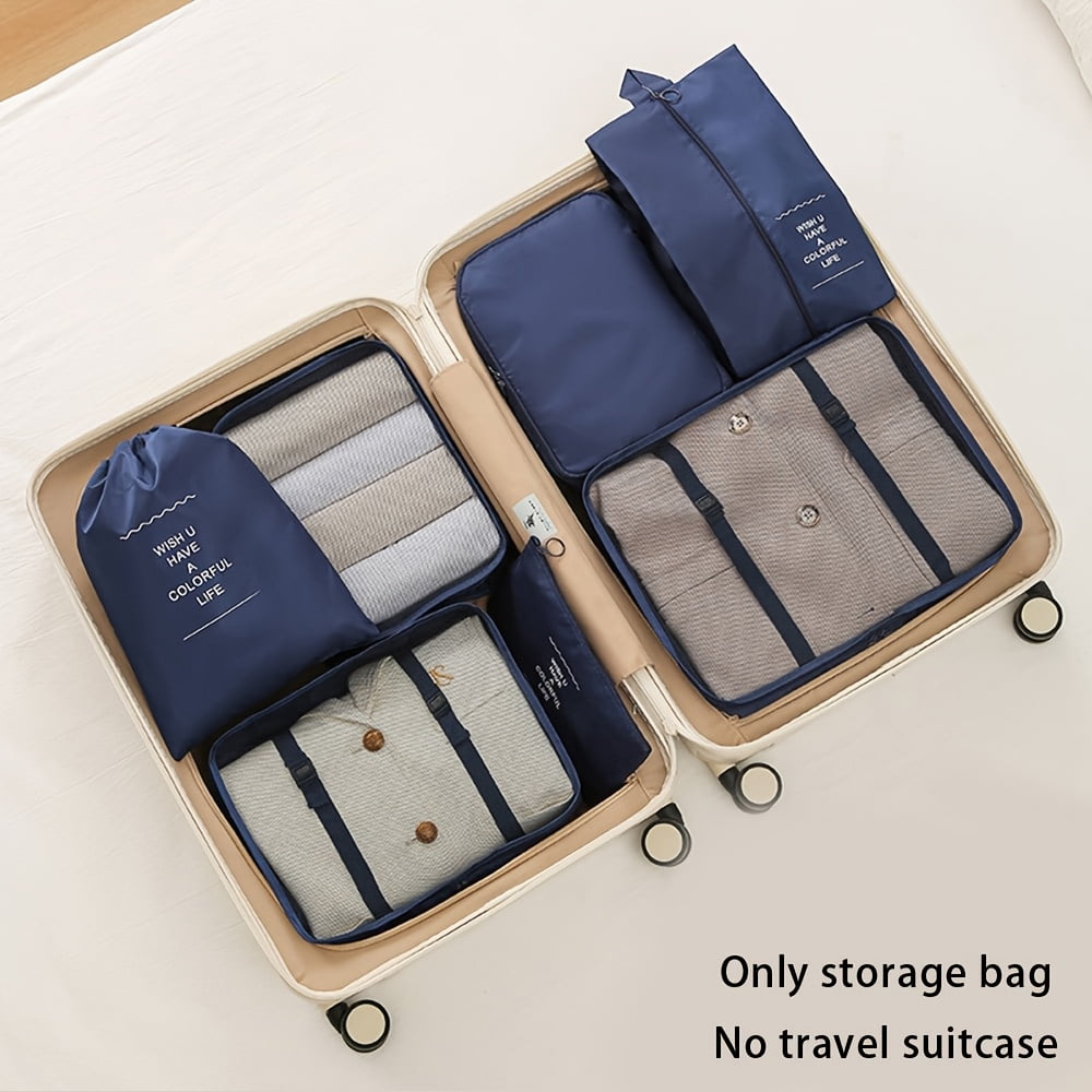 7 Pieces Mesh Packing Cubes for Travel, large-Luggage Packing ...
