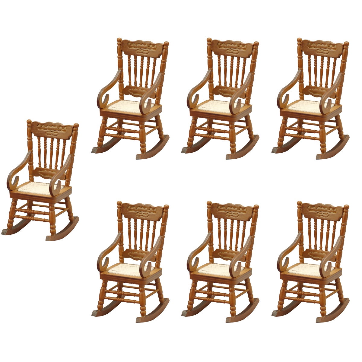7 Pieces Rocking Chair Furniture Pushchair Doll Chairs Baby - Walmart.com