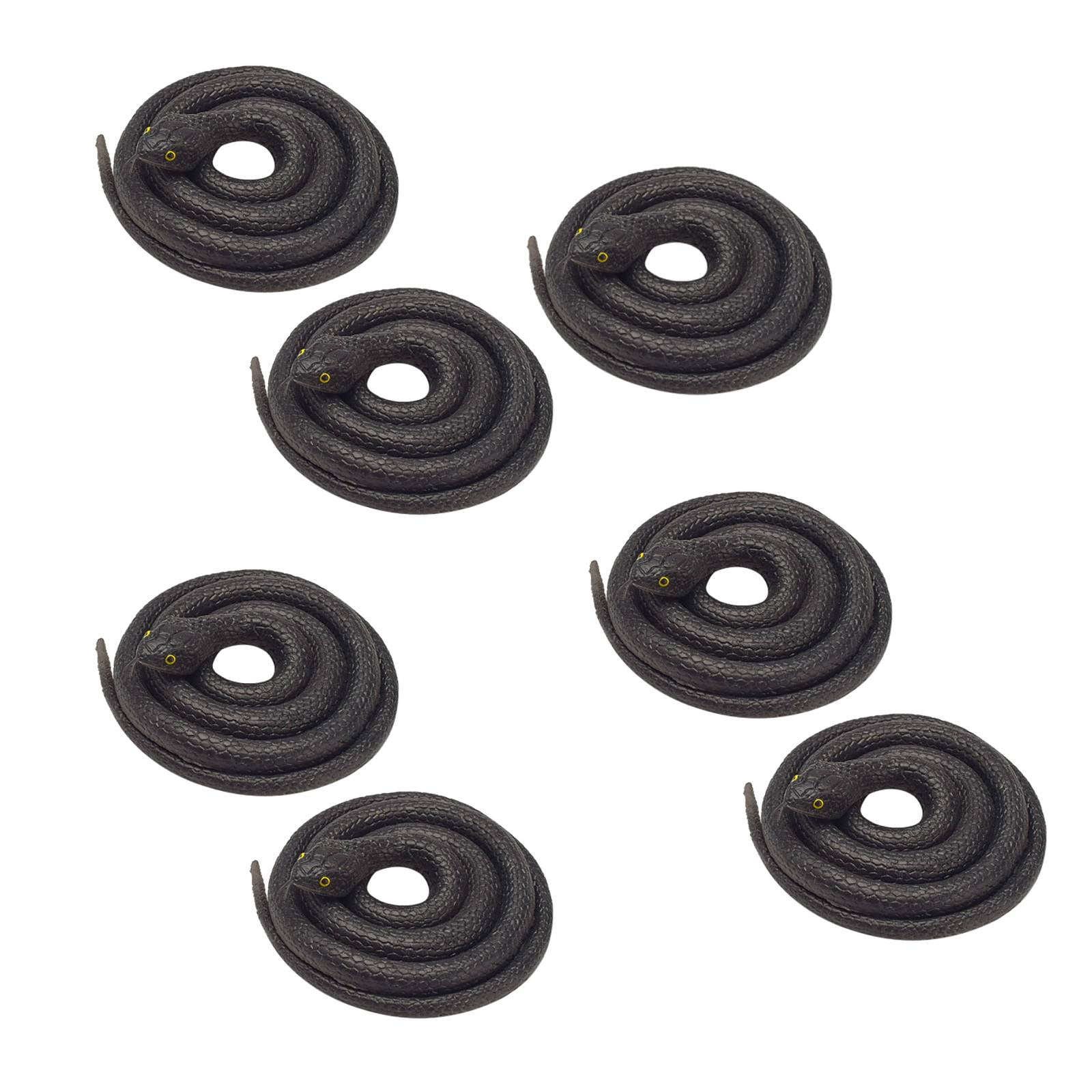 7 Pieces Rubber Snakes Realistic Keep Birds Away Snake Toys for Garden ...