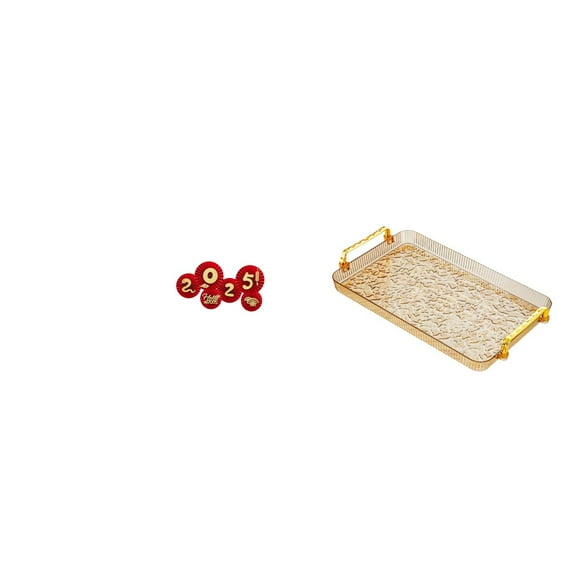 7 Pieces Serving Tray Storage Paper Fan Decorations Festive Folding ...