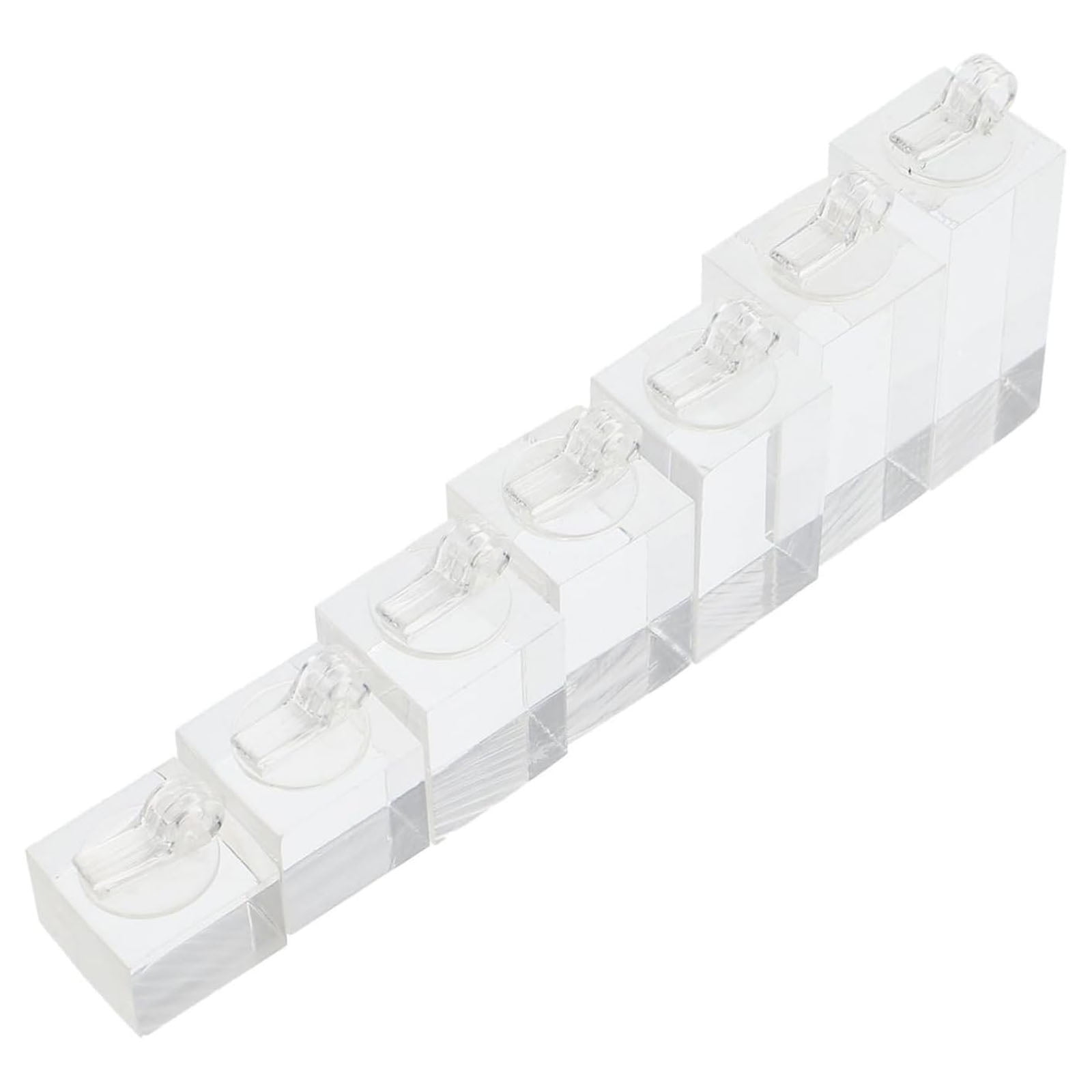 7 Pieces Sturdy Acrylic Jewelry Display Stands for Rings with Elegant ...