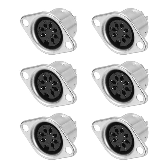7-Pin DIN Socket Female Jack Socket Connector Panel Mount,Pack of 6 ...