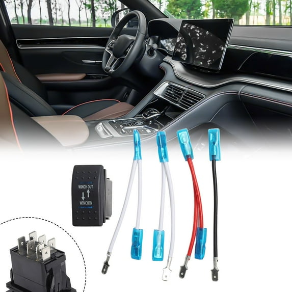 7 Pin LED Rocker Switch with Integrated Lights, Heavy Duty On-Off for ...