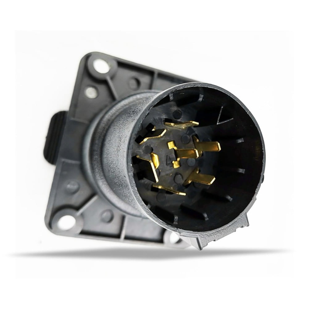 7 Pin Power Plug Socket Adapter Trailer Connector 6-24V Trailer Power ...