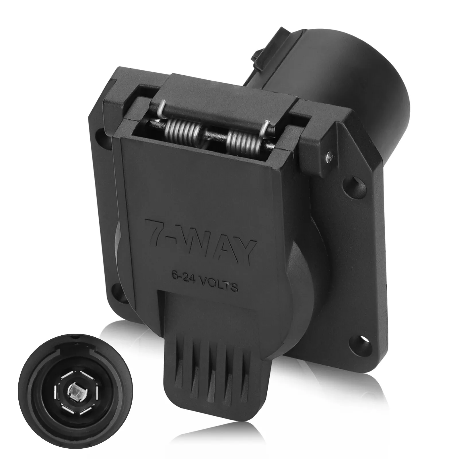 7-Pin RV Blade Trailer Wiring Harness Connector 7-Way Flat USCAR Socket ...