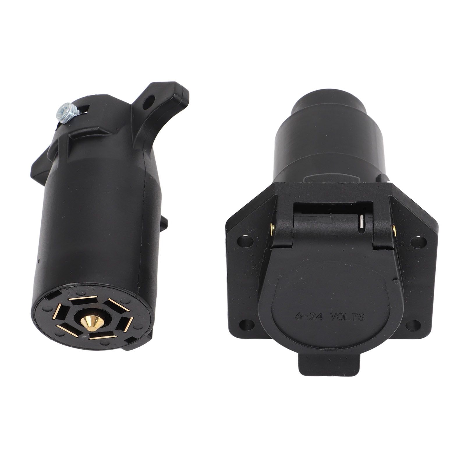 7 Pin Round Trailer Connector 7 Way Plug for RV and Semitrailers ...