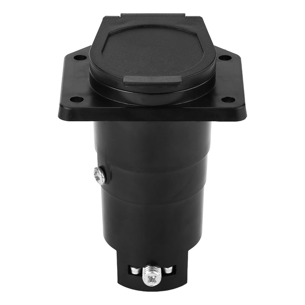 7 Pin Round Trailer Plug 7 Way Blade Socket Adapter Wiring Connector ...