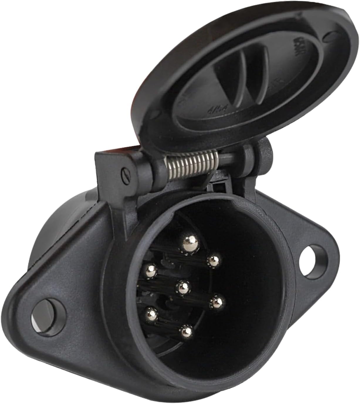 7-Pin Round Vehicle-Side Female-End Socket Replacement SAE J560 Style ...