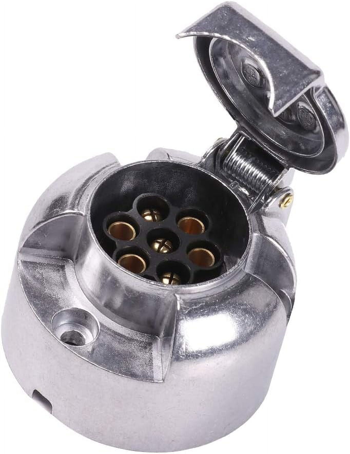 7 Pin Tow Bar Electric Trailer Socket Metal Aluminum Alloy 7 Way Car ...