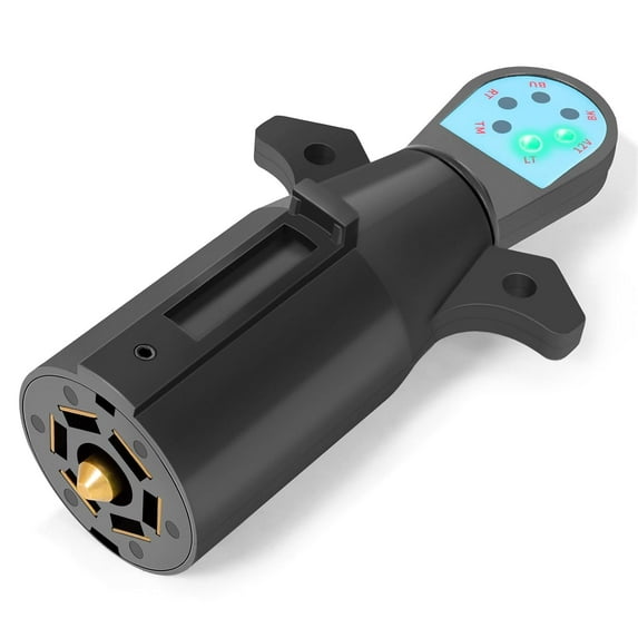 7 Pin Trailer Plug Tester, 7 Way Wiring Tester for RV, Round Trailer ...