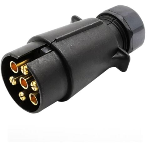 7 Pin Trailer Socket 7 Pin Male Hitch Plug for Car Trailers Caravans ...